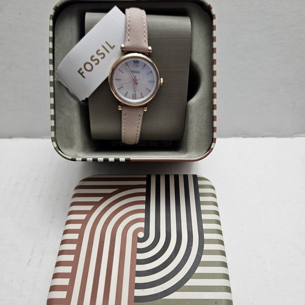 Fossil Women's Carlie Mini White MOP Dial Watch ES4699 | WatchCharts ...