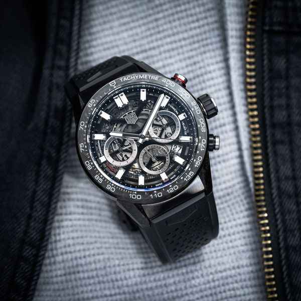 ; Tag Heuer Carrera 02 Black PVD Steel & Carbon – BOX & PAPERS ...