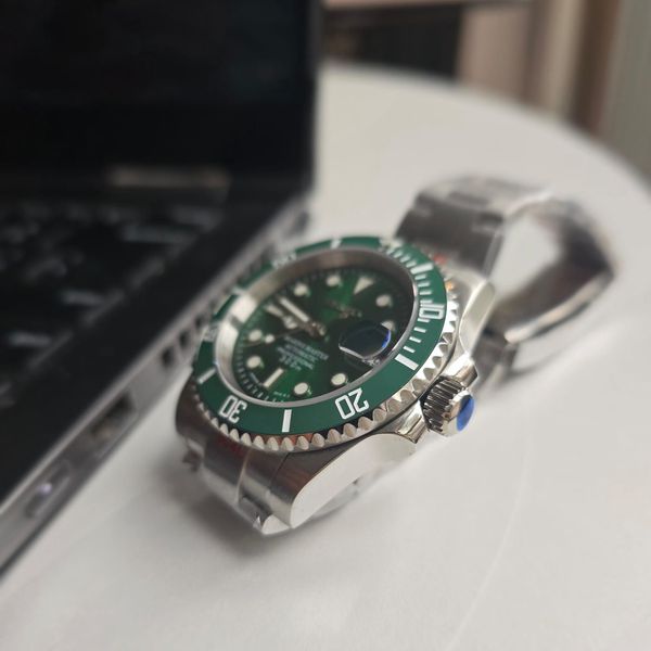 New Custom Seiko Hulk Vintage Green Dial Sub 40mm Oyster NH35 Automatic ...