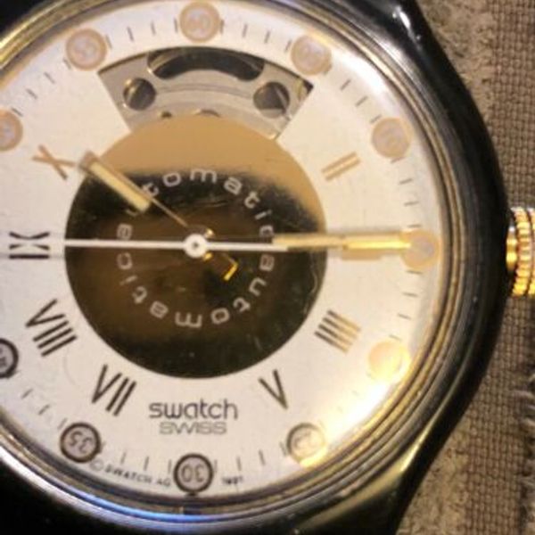 RARE VINTAGE SWATCH WATCH SWISS MADE 1991 AUTOMATIC ETA 2840 V8-E2A MOVEMENT | WatchCharts ...