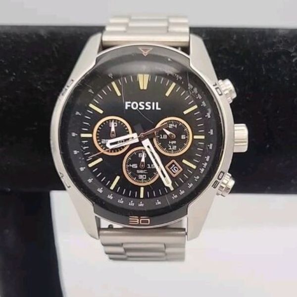 Fossil Mens Coachman Quartz Stainless Watch Silver Brown CH2891 ...