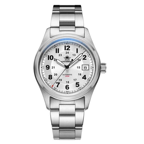 Addiesdive 39mm mens mechanical field watch - Seiko NH35 movement ...