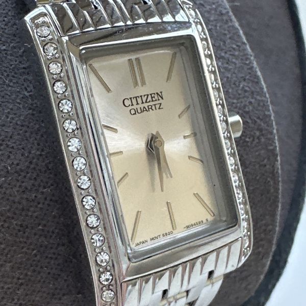 Citizen Womens Quartz Crystal Watch EK1120-55A Rectangular Dial ...