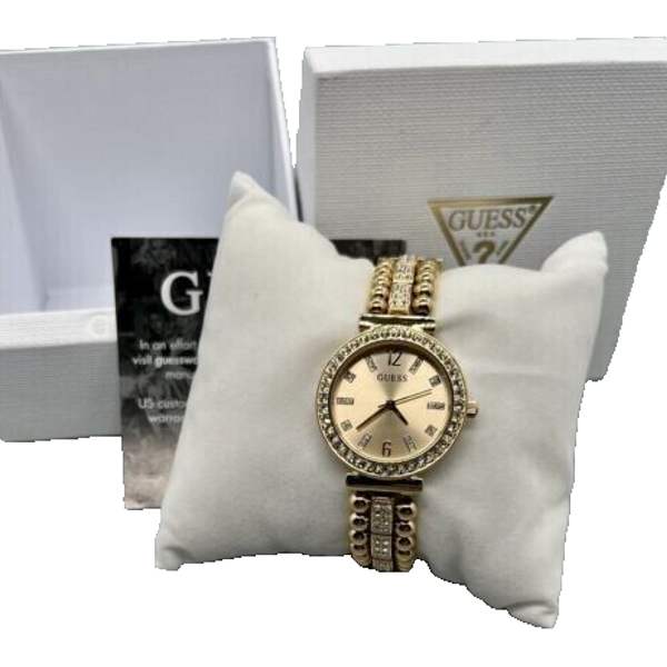 GUESS GALA GOLD TONE CASE GOLD TONE STAINLESS STEEL WATCH | WatchCharts ...