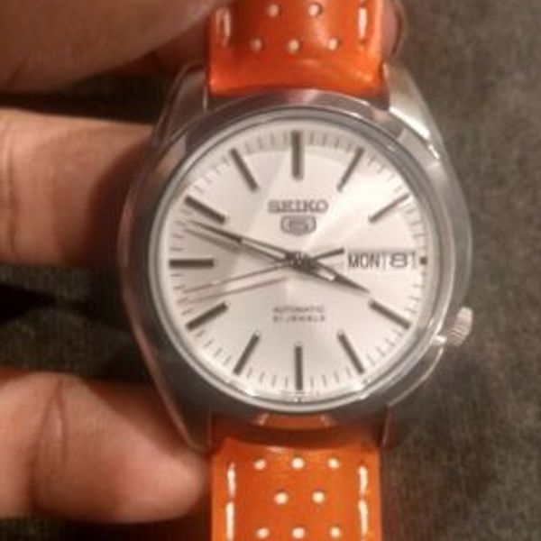 Seiko 5 Snkl41 w/ CWS quick release leather strap box and bracelet ...