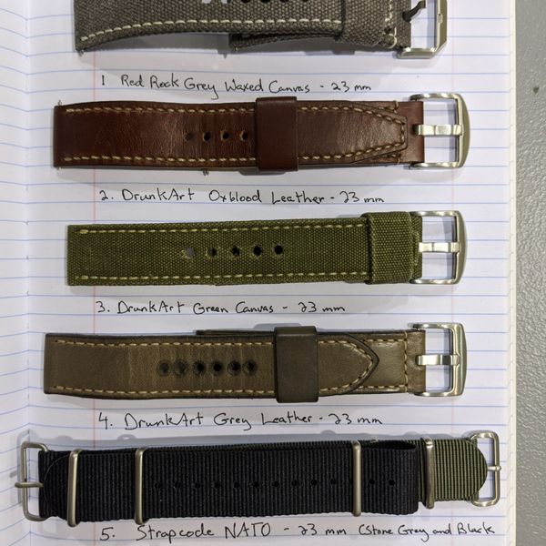 [WTS] 23mm Straps - 3 DrunkArt, 1 Red Rock, and 2 Strapcode NATOs ...