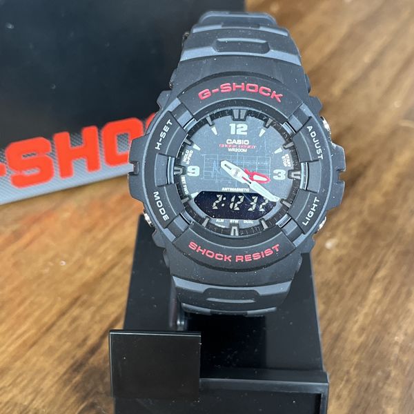 CASIO G-SHOCK Analog-Digitial Chronograph Men's Watch - G100-1BVM MSRP ...