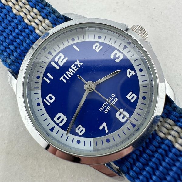 TIMEX T75751 Blue Dial and Strap Indiglo Kids Watch - New Battery ...
