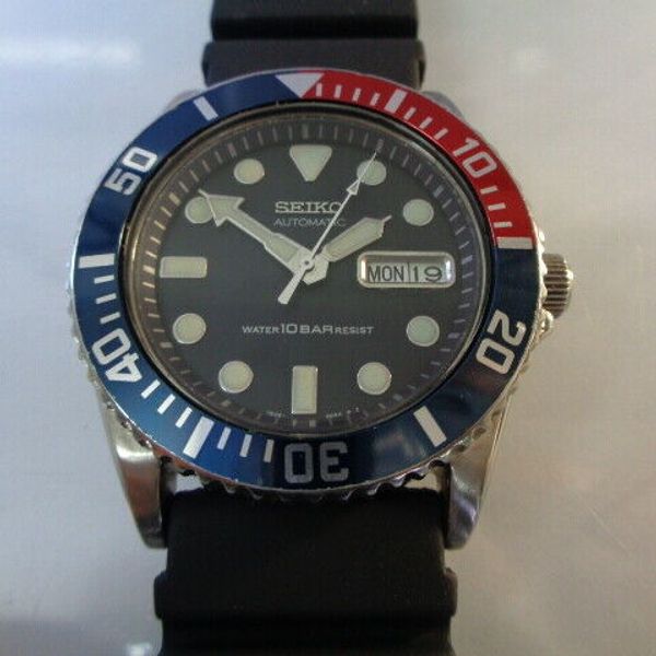Seiko Diver Mens Watch Day & Date Automatic 7S26-0040 Blue SKX033 Sn ...