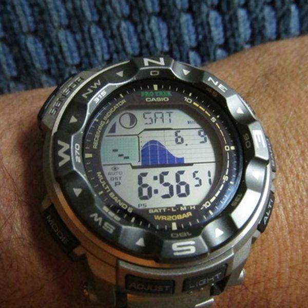 FS: CASIO PRW2500T-7 Triple Sensor Altimeter Watch w/Titanium Bracelet ...