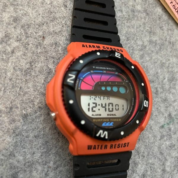 CASIO SUF-100 Surfing Timer Rare Vintage Digital Watch NOS NIB ...