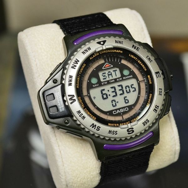 NOS CASIO DPX-210 COMPASS SENSOR DIGITAL WATCH VINTAGE JAPAN PRO-TREK ...