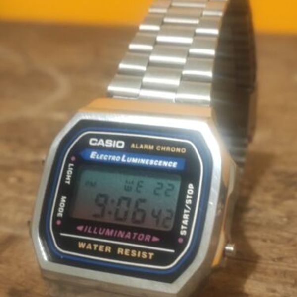 Casio Vintage A168. Good, used condition with new battery and blue/red ...