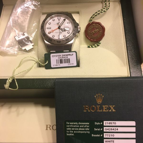 FS:Rolex Polar Exp II (216570)-$5800 | WatchCharts Marketplace