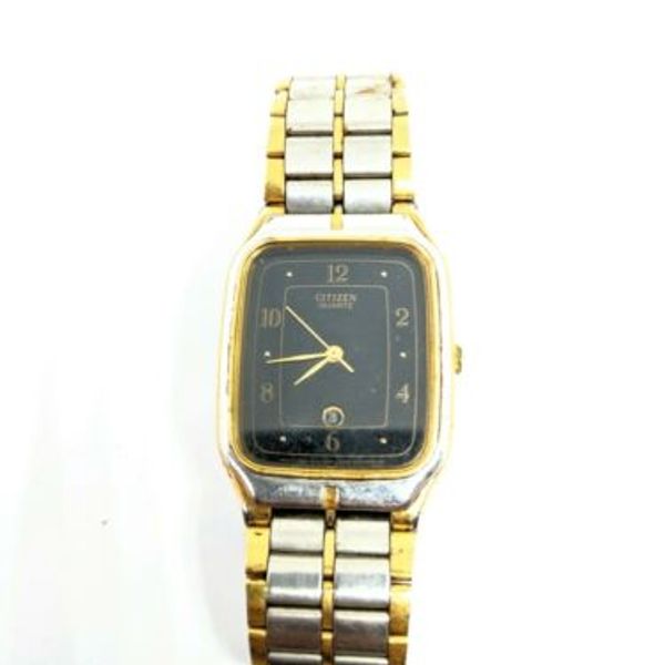 Vintage Citizen Mens Watch 6010-S05588 Stains Steel Quartz Japan ...