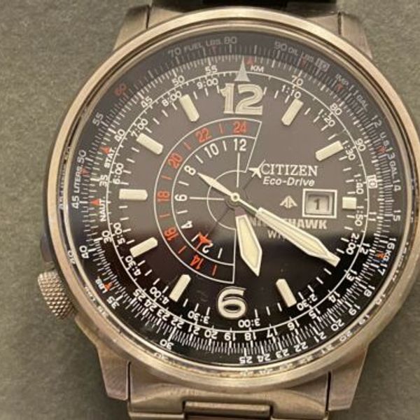 Citizen Men's Eco-Drive Nighthawk Dual Time Watch BJ7000-52E ...