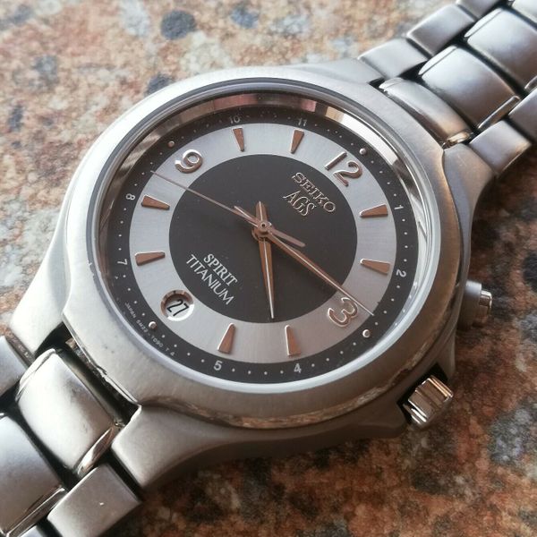 Seiko AGS Spirit Titanium 5M22 7B90 One Piece Case April 1996 | WatchCharts Marketplace