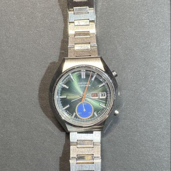Seiko 5 Sports Speed Timer Automatic Watch, Green/Blue Dial, Stainless ...
