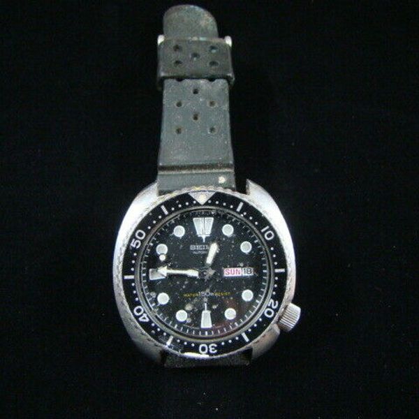 Vintage Seiko Automatic 6309-7049 150m Black Diver Men's Wrist Watch | WatchCharts Marketplace