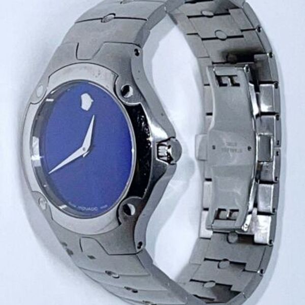 Movado Sports Edition Men's 84 G1 1892 Stainless Steel Watch with Blue ...