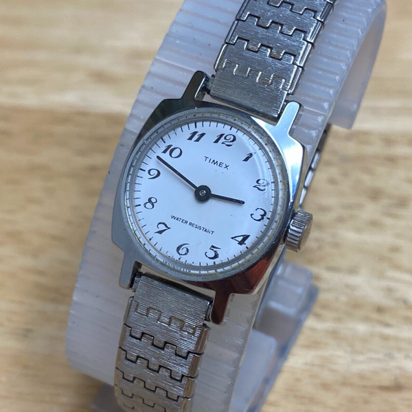 Vintage Timex Lady Classic Silver White Water Resist Hand-Wind ...