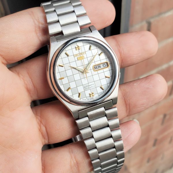 [$149 USD] FS: Seiko 1996 White Checkered Linen Sunburst dial Retro JDM ...