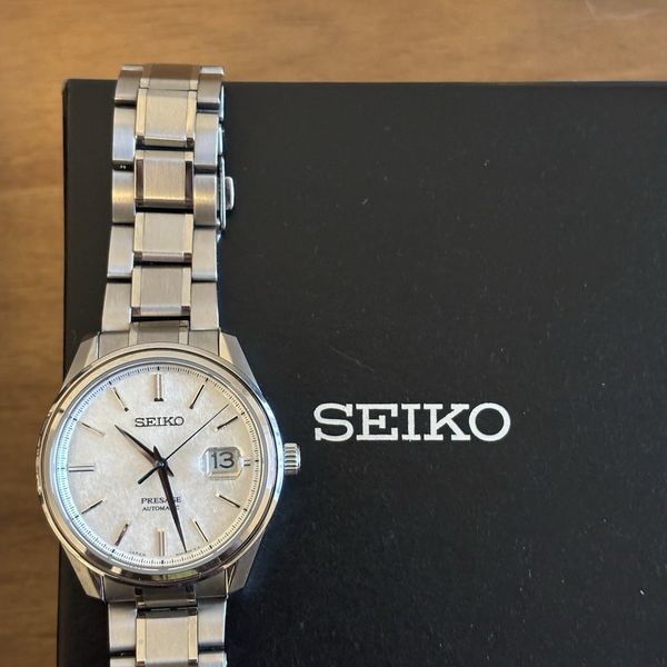 Seiko Presage Silver Watch SJE073 Limited Edition 6L35 Hi-Beat Movement ...