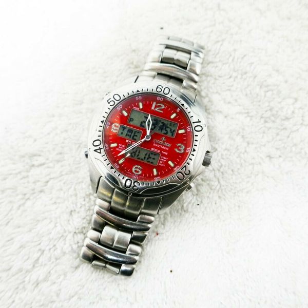 Citizen Promaster Navitach WR 100 World Time C460 Red Face W.R.10 Bar ...