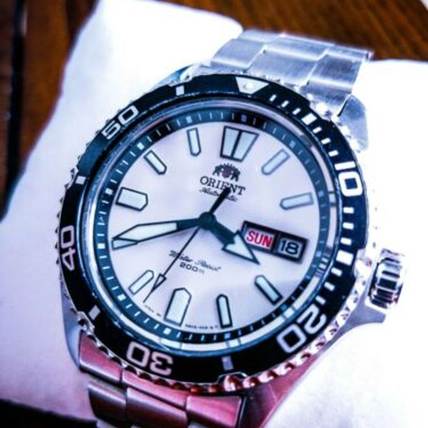 Orient Mako II USA Automatic Watch RARE White Dial | WatchCharts