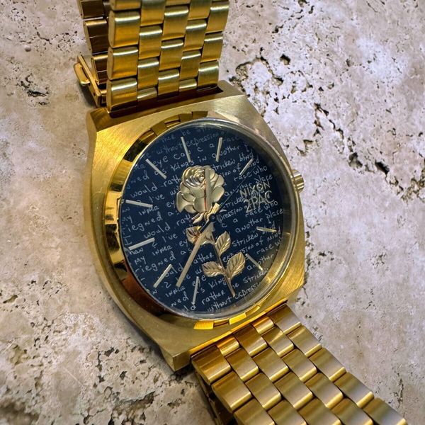 Nixon x 2PAC Time Teller Gold Watch Tupac A1378-513 | WatchCharts ...