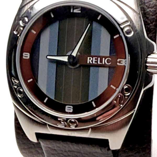 RELIC By FOSSIL ZR55072 ANALOG/DIGITAL ANIMATED DIAL LEATHER STRAP MEN ...