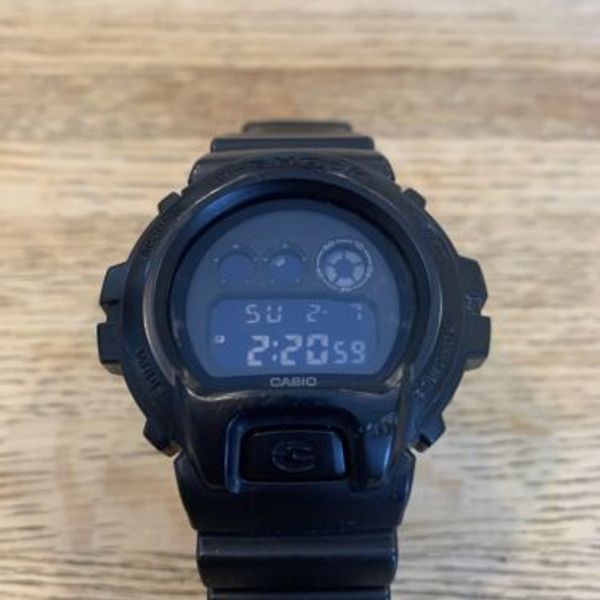 MENS CASIO G SHOCK BLACK OUT BASIC SERIES ALL BLACK RESIN WATCH ...