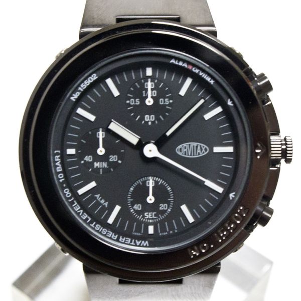 FS: SEIKO ALBA ORVITAX Chronograph All Black Model 15502 Super rare in ...