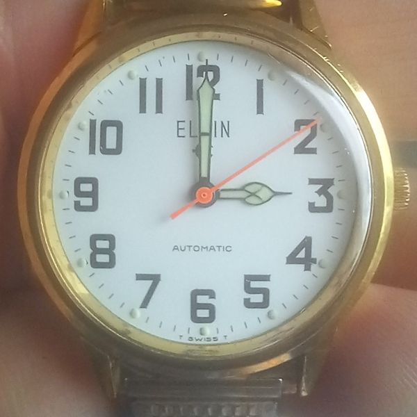 Elgin 346 ETA 2620R Automatic Railroad Swiss 17 Jewels Luminous ...