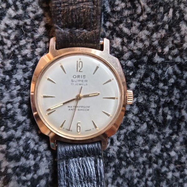Vintage Oris SUPER 17-Jewels 36mm Menâ s Dress Watch Manual 482KIF Gold ...