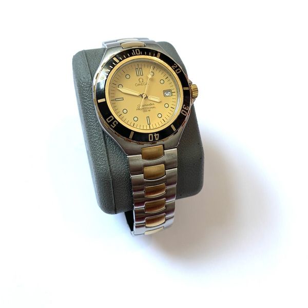 Vintage Omega Seamaster Pre Bond Two Tone Stainless Steel Menâ s Quartz ...