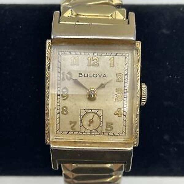 Vintage Bulova Gold Engraved Watch COA | WatchCharts Marketplace