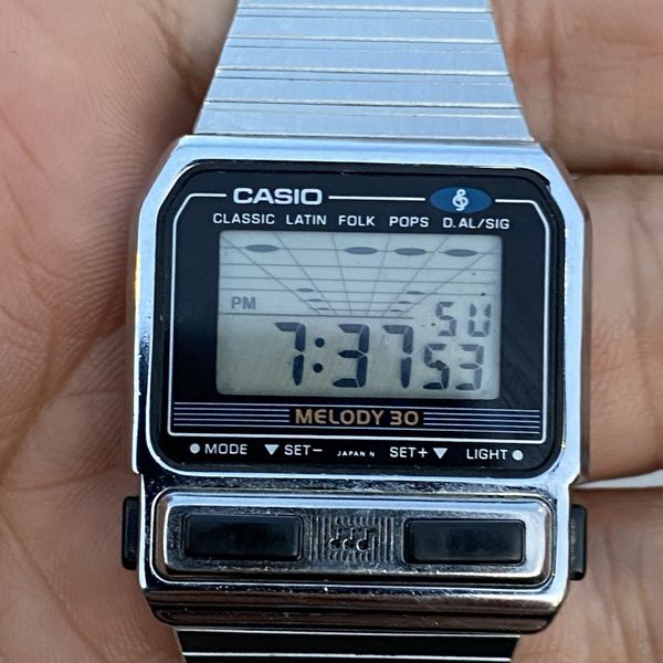 Vintage Casio M-301 Module 472 MELODY 30 ULTRA RARE WATCH JAPAN Casio ...