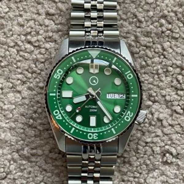 Islander 38mm Green Jubilee Automatic Men's Dive Watch ISL-21 Island ...