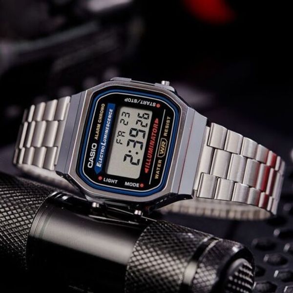 Casio A168W-1, Classic Digital Watch, Chronograph, Alarm, Day/Date, Illuminator | WatchCharts ...