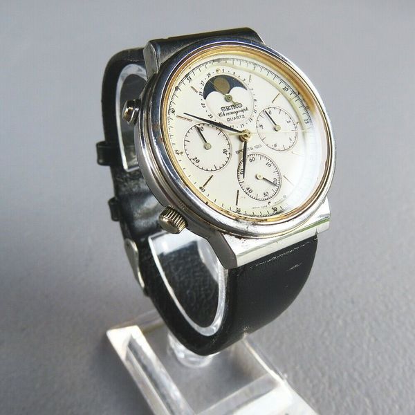 Vintage 1980s Quartz Seiko Watch 7A48-5000 SPORT 100 Chronograph ...