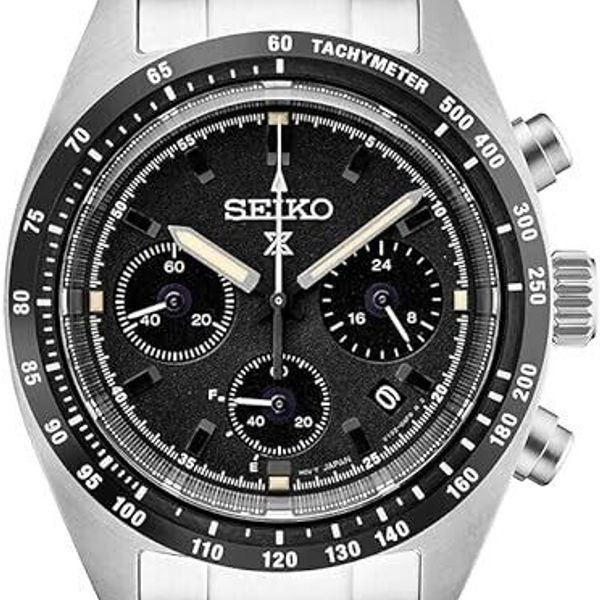 SEIKO Prospex Speedtimer Solar Chronograph Black Dial Men's Watch ...