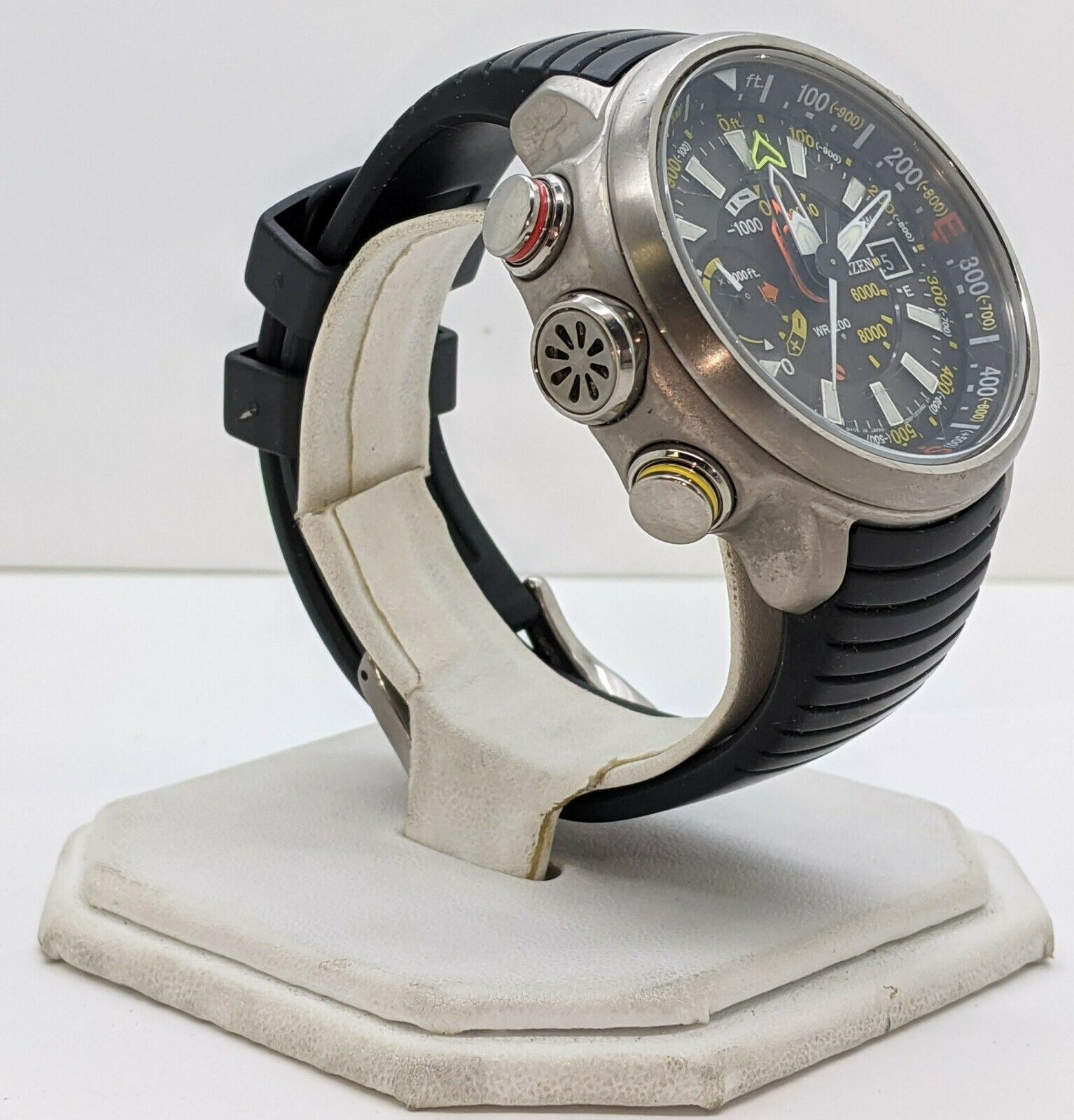 Citizen Promaster Diver Altichron Eco-Drive Watch Black Rubber Band GN ...