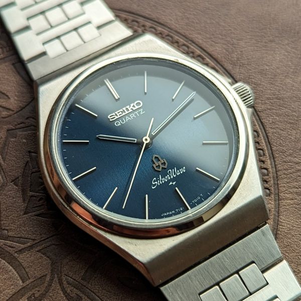 Vintage Seiko Silverwave - 7121-701A quartz Deep bllue dial ...