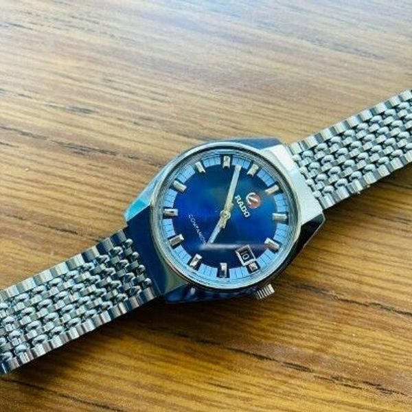 Vintage RADO Companion Blue 2/Tone Dial Date Automatic , Gents Watch ...