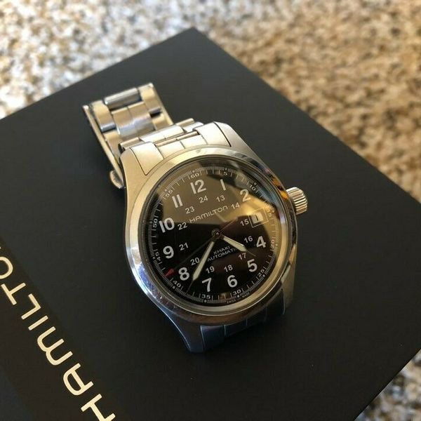 Hamilton H70455133 Khaki Field 38mm Automatic watch | WatchCharts ...