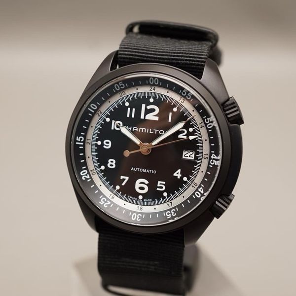 Hamilton Khaki Aviation Pilot Pioneer 41mm Automatic Watch Aluminium ...