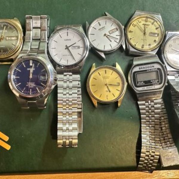 seiko perpetual calendar watch and various others - job lot - spares ...