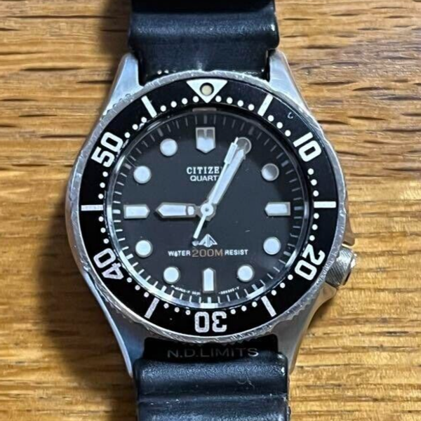 Citizen Diver 200m Quartz Vintage Watch 80s Leather Band Used from ...