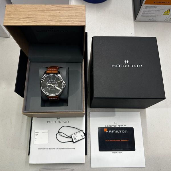Hamilton Khaki Aviation Gray Dial Men's 46MM Watch H64715885 BRAND NEW ...